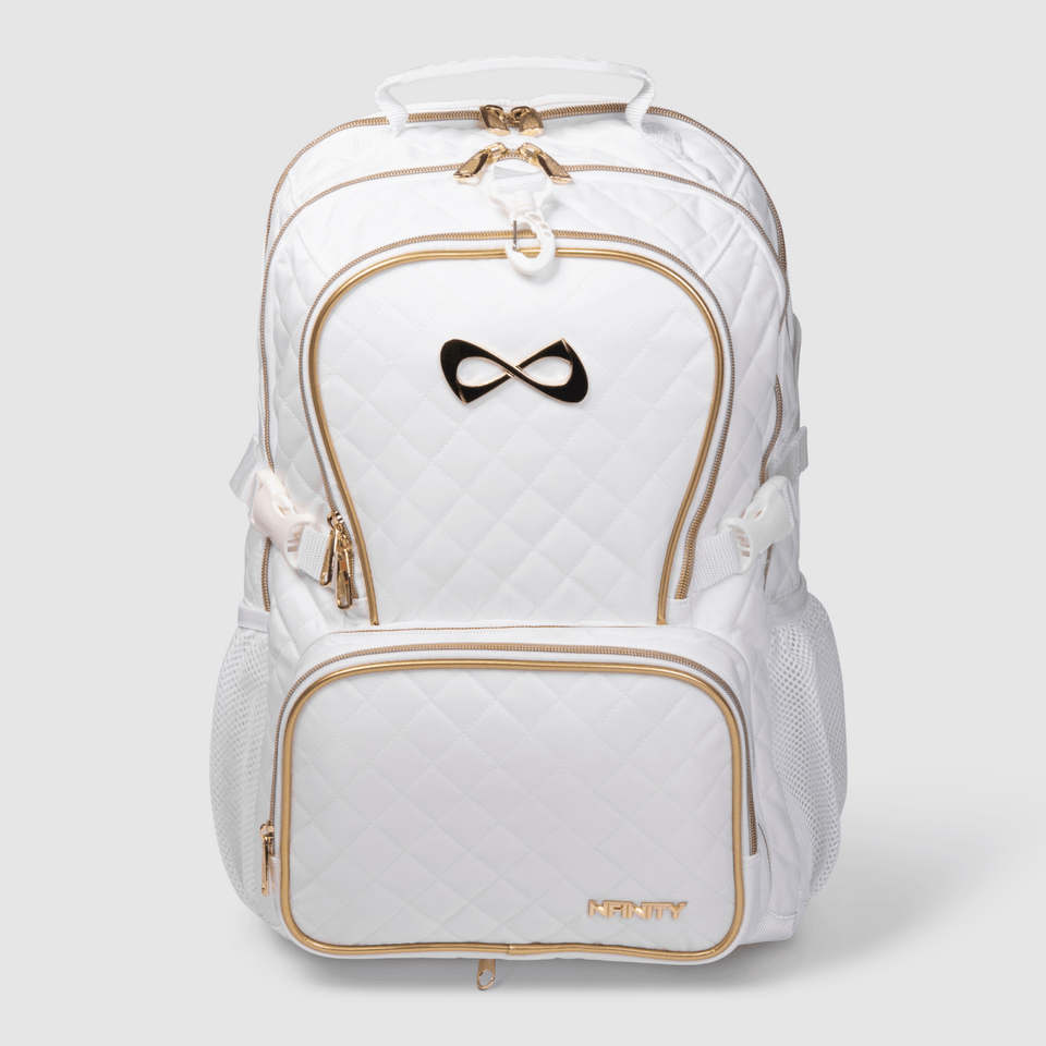 White Quilted - Gold Backpack – Nfinity™ Cheer