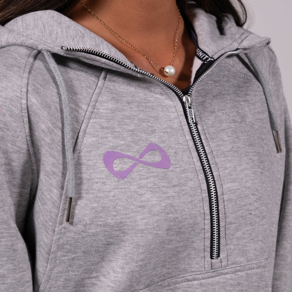 LEFT NO CRUMBS CROP 1/4 ZIP HOODIE – Nfinity™ Cheer